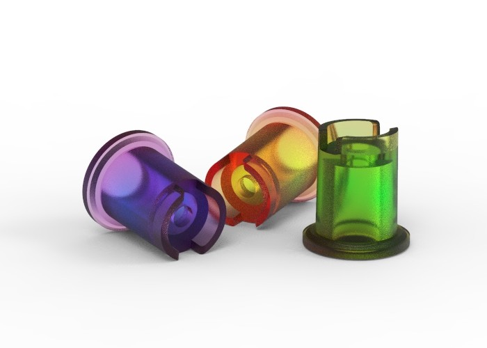 OEM / ODM ： ABS Injection Molding & POA Transparent Knob Tail Cap (1*8 ...